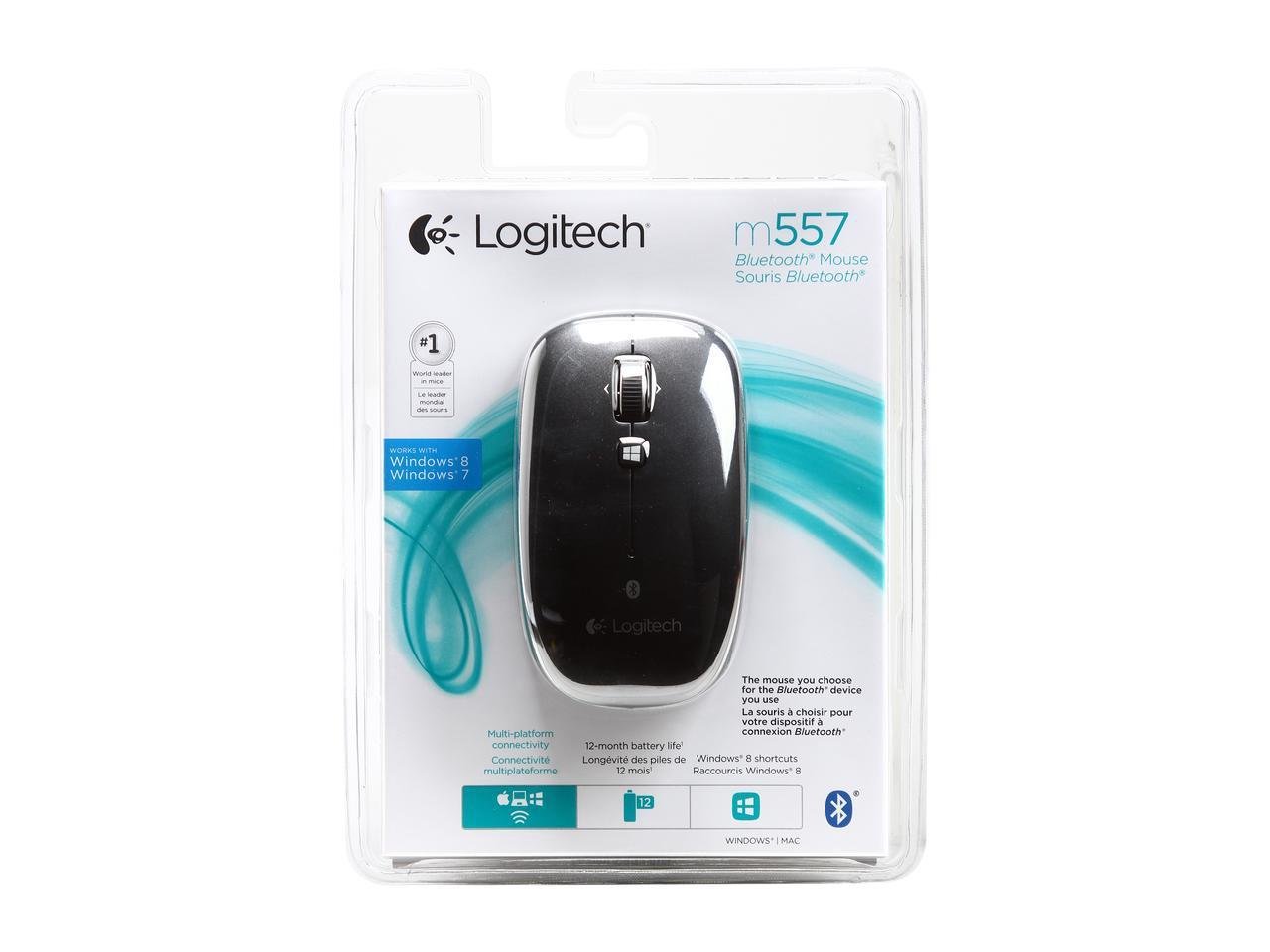 Logitech M557 910-003971 Black Bluetooth Wireless Optical Mouse : www ...
