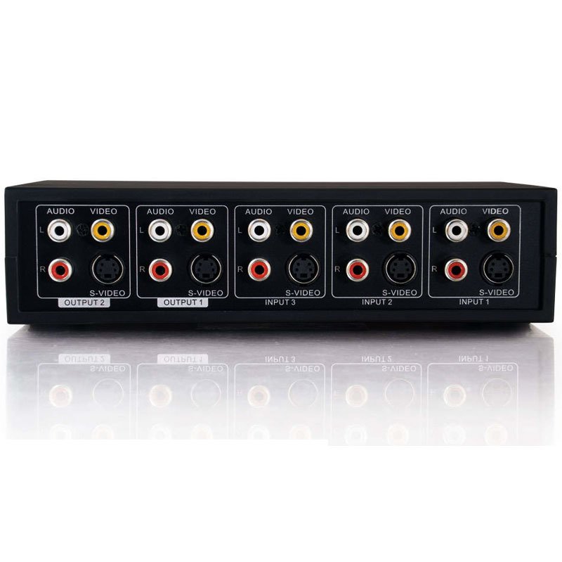 C2G 28750 4x2 Audio/Video Switch with S-Video & Composite A/V (Black ...