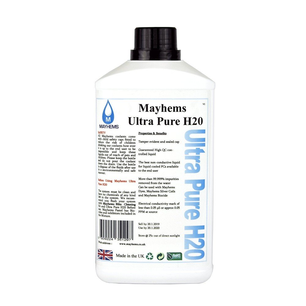 Mayhems Ultra Pure H2O 1Liter Water Cooling Fluid : www.expertmanpc.com