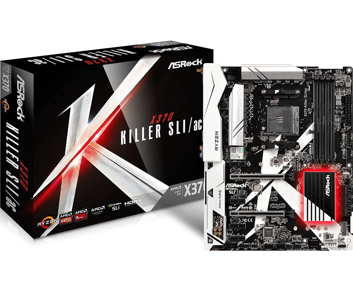 ASRock X370 Killer SLI/ac AM4 AMD Promontory X370 SATA 6Gb/s USB 3.0 ...