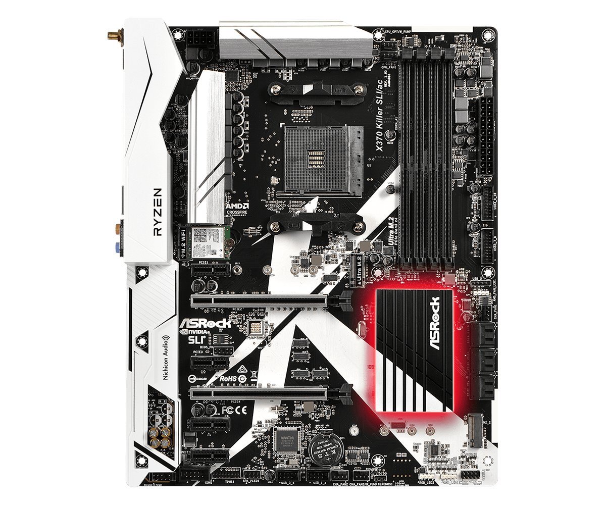 ASRock X370 Killer SLI/ac AM4 AMD Promontory X370 SATA 6Gb/s USB 3.0 ...
