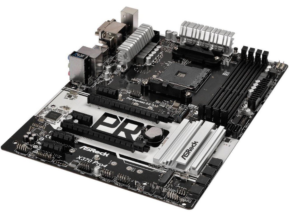 ASRock X370 PRO4 AM4 AMD Promontory X370 SATA 6Gb/s USB 3.1 HDMI ATX ...